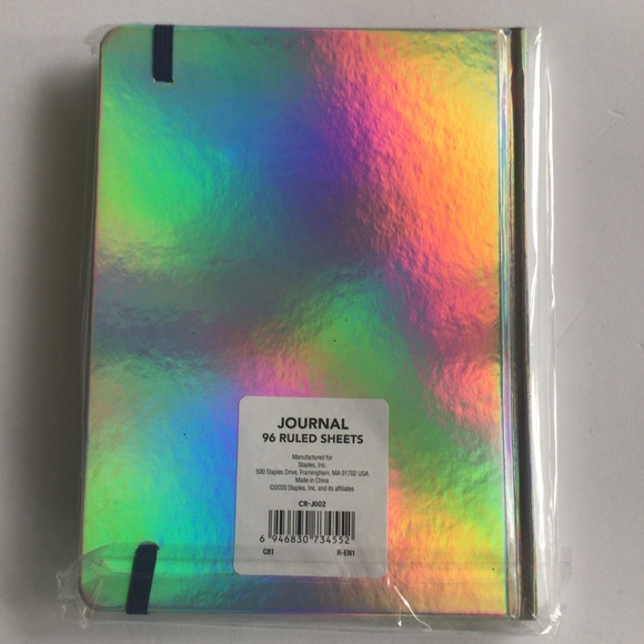 Staples | Office | Holographic Hard Bound Journal Nwt | Poshmark